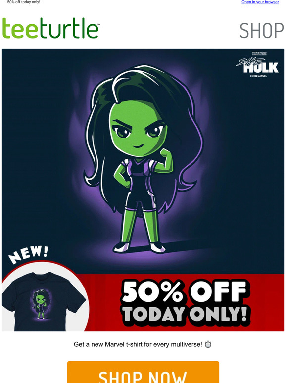 TeeTurtle: 🌟NEW Marvel t-shirts ft. Thor, She-Hulk, & Dr. Strange! | Milled