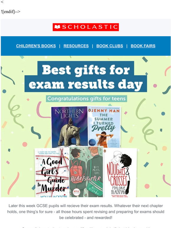 Scholastic: Best gifts for Exam Results Day | Milled