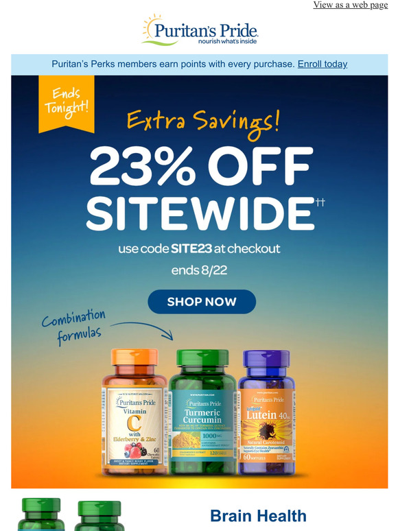 Puritan's Pride: Extra 23% off - Final hours | Milled