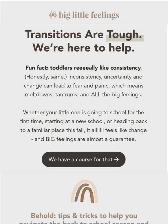 Big Little Feelings: How to Manage BIG Back-to-School Feelings | Milled