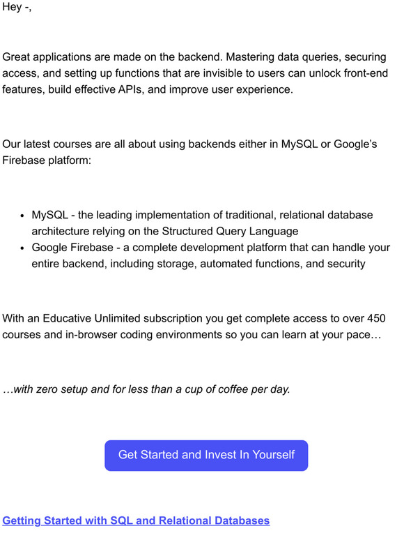 Educative (US): Build Your Full-Stack Skills with MySQL or Firebase ...