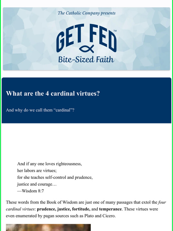 The Catholic Company: What are the 4 cardinal virtues? | Milled
