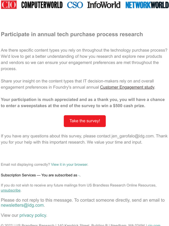 Computerworld: Participate in annual technology purchase process ...