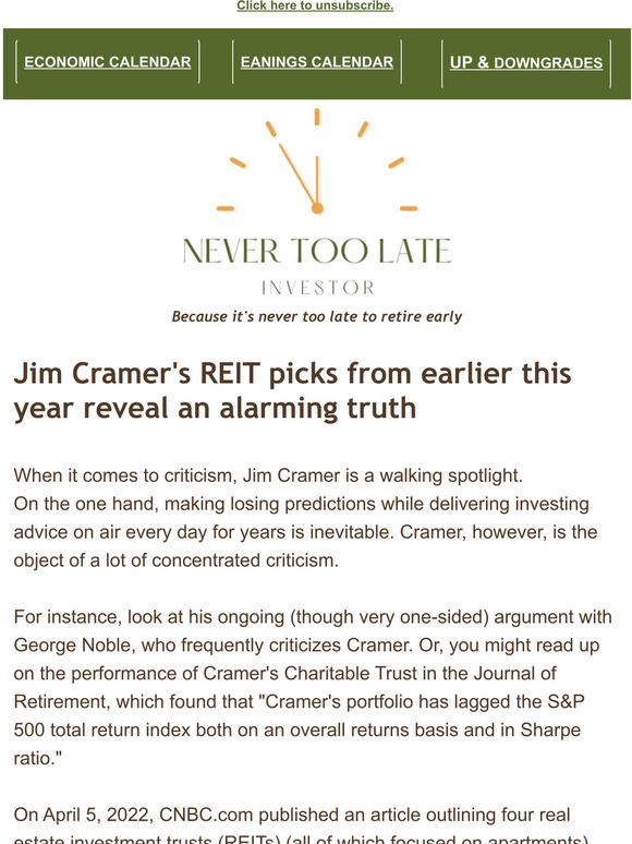 Benzinga: ⏲️ Jim Cramer former picks reviewed | Screaming buys to ...