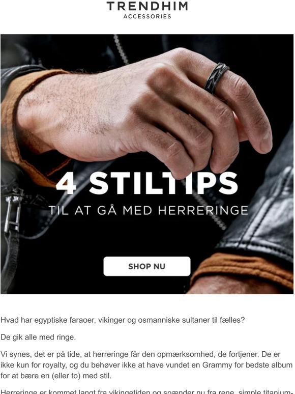 Trendhim: 4 tips til herreringe | Milled
