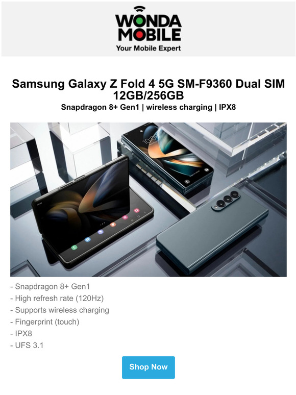 Wonda Mobile: Samsung Galaxy Z Fold 4 5G SM-F9360 Dual SIM 12GB/256GB ...
