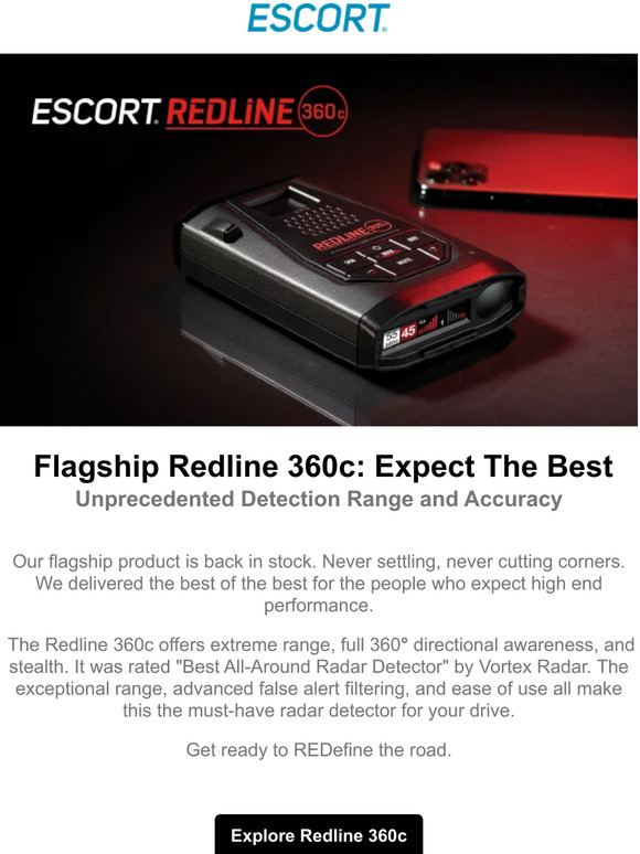 EscortRadar.com: Here You Go 🎁 The Redline 360c Is Back In Stock | Milled