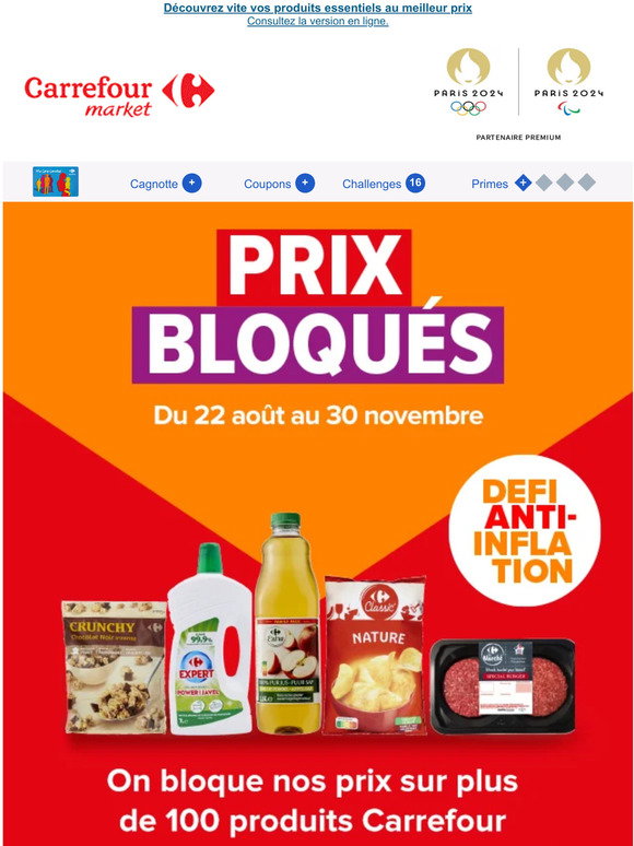 Carrefour: PRIX BLOQUÉS sur plus de 100 produits, c’est le moment d’en ...