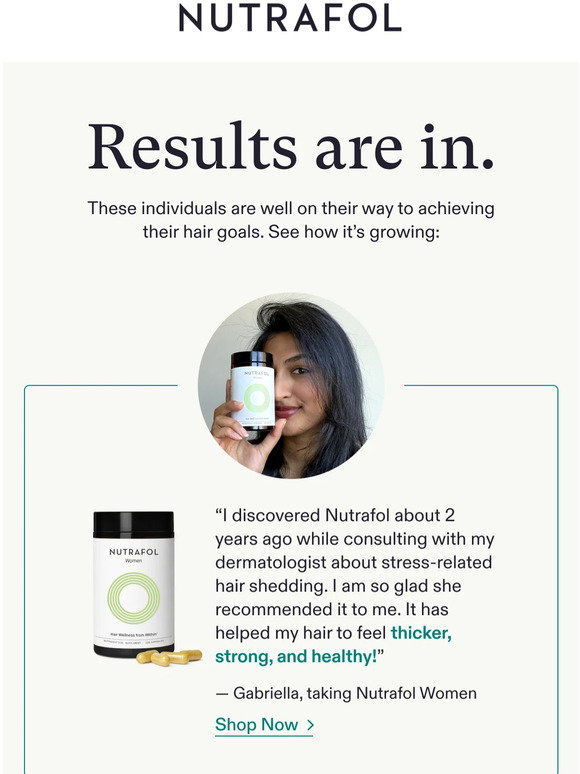 Nutrafol: Real hair growth results. | Milled