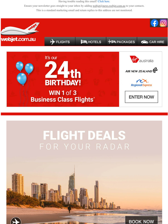 Webjet: $69 one-way to the Gold Coast! | Milled