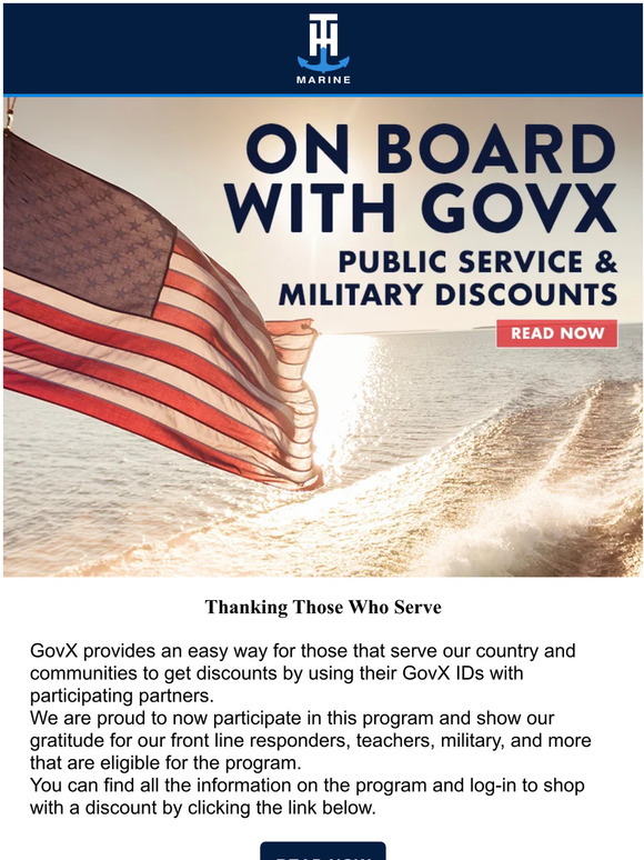 T-H Marine: Discounts now available through GovX | Milled