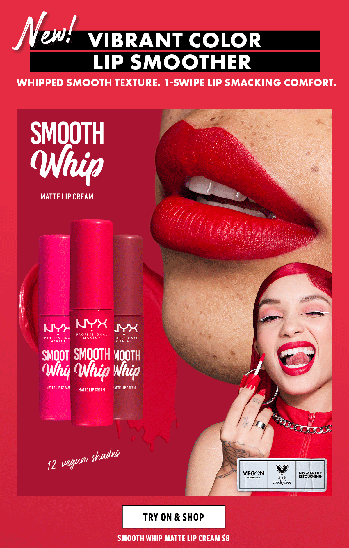 NYX Cosmetics: Our NEW vegan Smooth Whip Matte Lip Cream 💄 | Milled