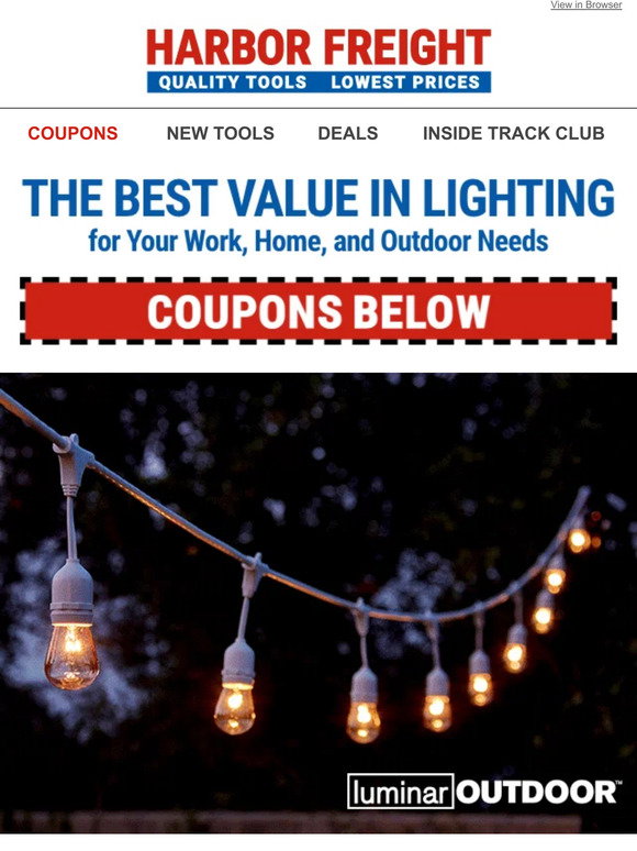 Harbor Freight: The Best Value in Lighting... | Milled