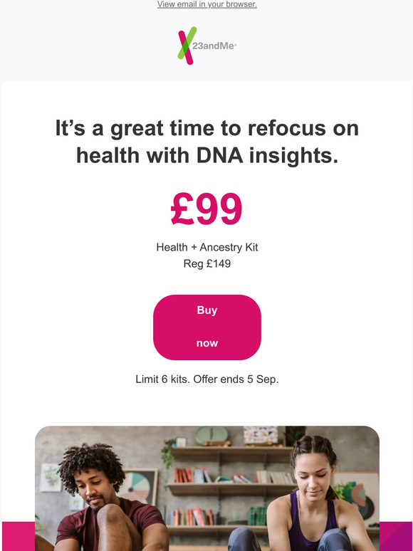 23andMe: Limited time: £99 Health + Ancestry Kit | Milled