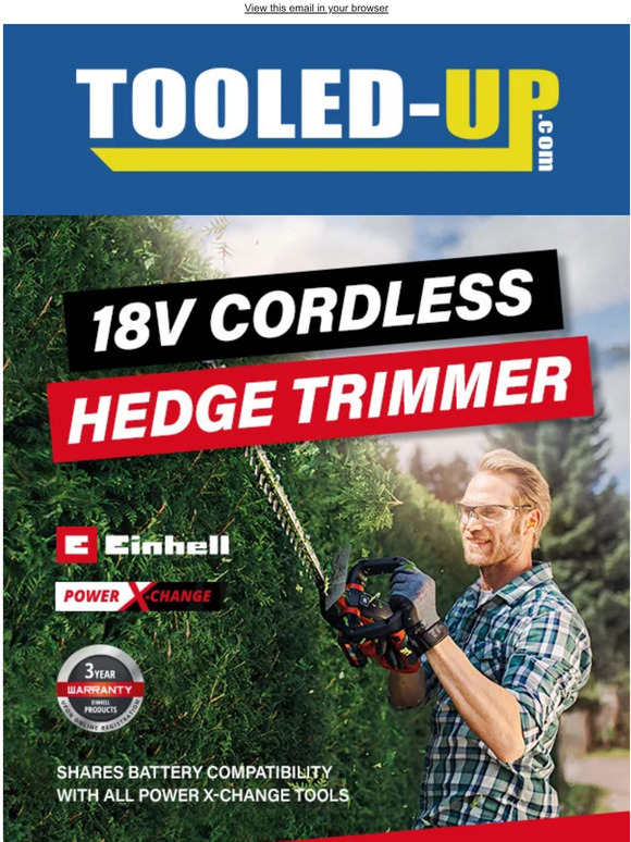 Tooled Up: 🍀 Einhell 18v Cordless Hedge Trimmer With 3-Year Warranty ...