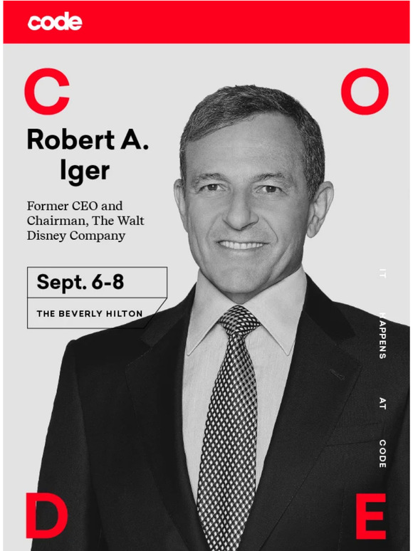 Recode: Robert A. Iger, former CEO and Chairman, The Walt Disney ...