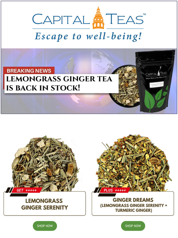 Capital Teas: Lemongrass Ginger Serenity Tea is BACK! | Milled