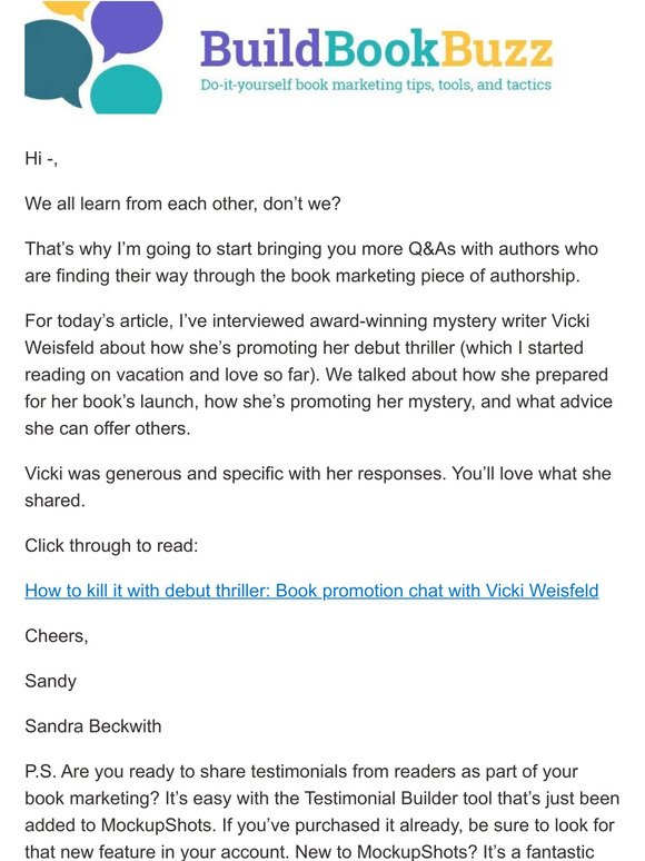 Build Book Buzz: [Build Book Buzz] You’ll love this Q&A with a mystery ...