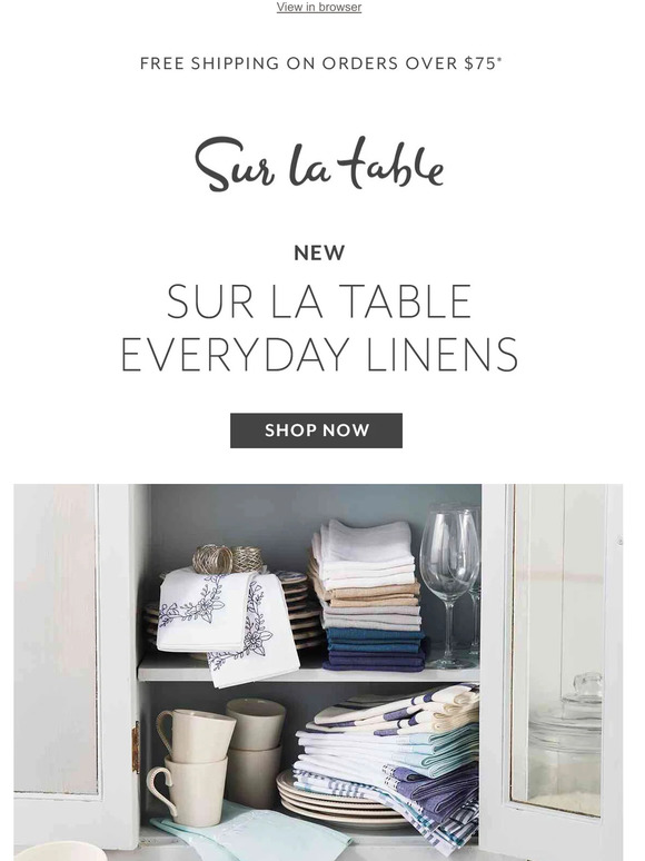 Sur La Table: Introducing Sur La Table Everyday Linens | Milled