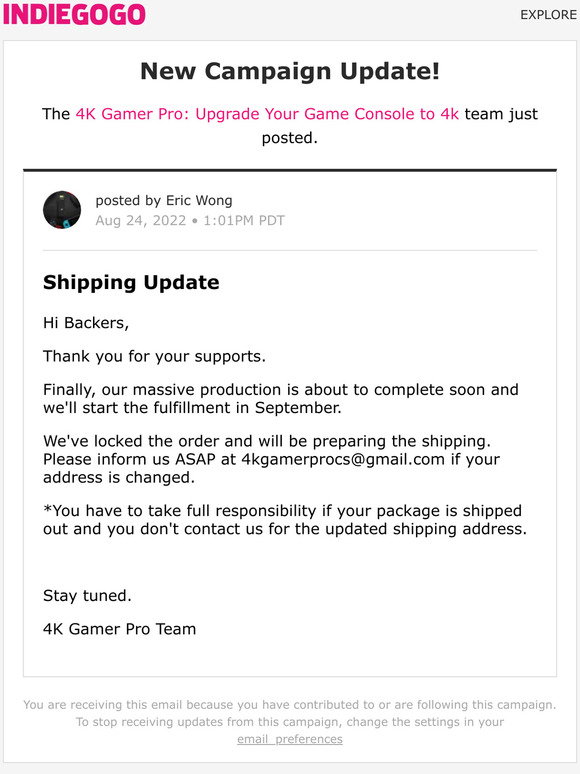 Indiegogo: 📢 Update #2 from 4K Gamer Pro: Upgrade Your Game Console to ...