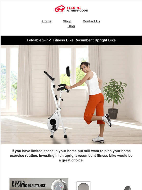 Home Fitness Code: Foldable Recumbent Upright Fitness Bike - Limited ...