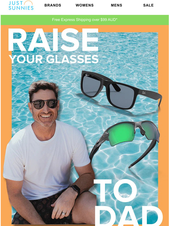 Just Sunnies: Time to raise your glasses to Dad this Father's Day!😎 ...