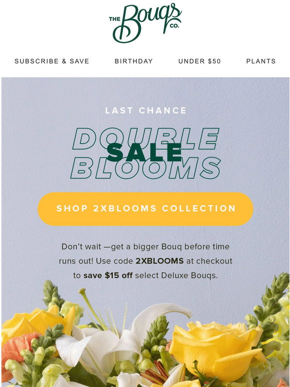 Bouqs: Free Flower Upgrade | Milled