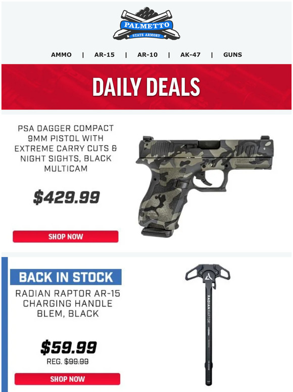 Palmetto State Armory: Now In Stock! | Black Multicam PSA Dagger ...