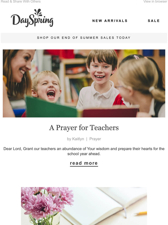 DaySpring: A Prayer for Teachers | Milled