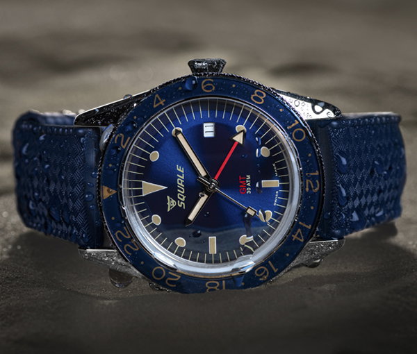 Squale: The new Sub-39 GMT Vintage Blue | Milled