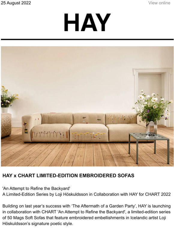 HAY: Available for Purchase: HAY x CHART Limited-Edition Embroidered ...
