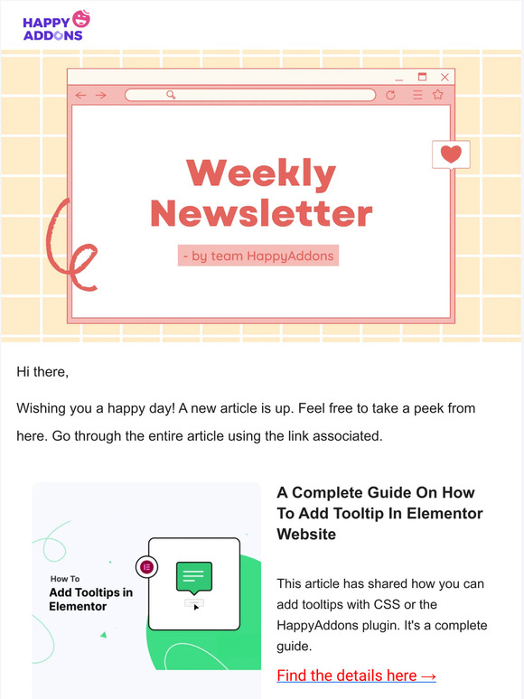 Happy Addons: Guide On How To Add Tooltip In Elementor Website | Milled