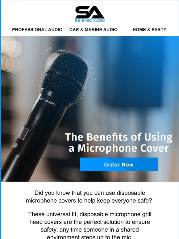 Seismic Audio: Have you heard of disposable microphone covers? | Milled