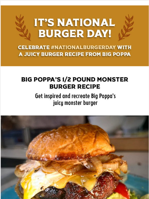 Big Poppa Smokers: It's Burger Time! Big Poppa's 1/2 Monster Burger ...