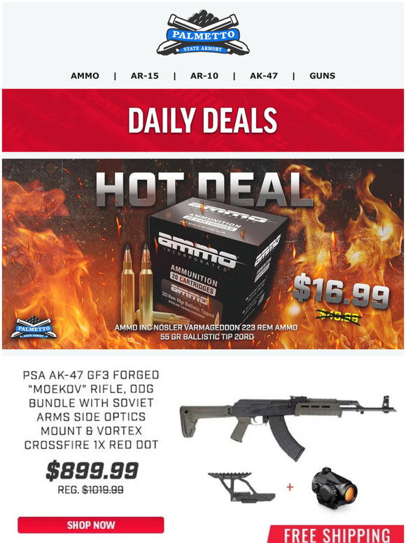 Palmetto State Armory: Go Ballistic on These Ammo Deals! | Price Drops ...