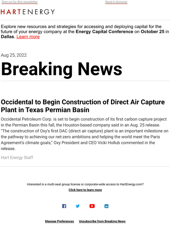 Hart Energy: Breaking News: Oxy Begins Construction of Permian Carbon ...