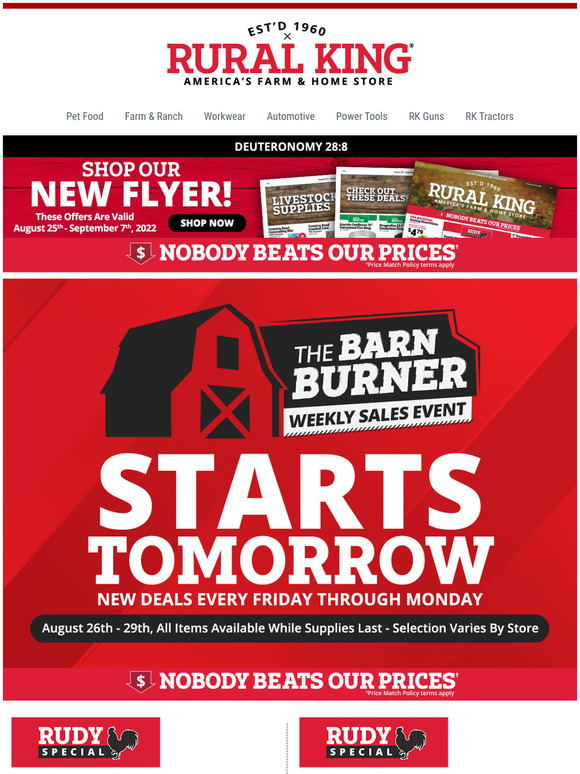 Rural King: 🔔 Shop Our New Flyer + New Rudy Specials! | Milled