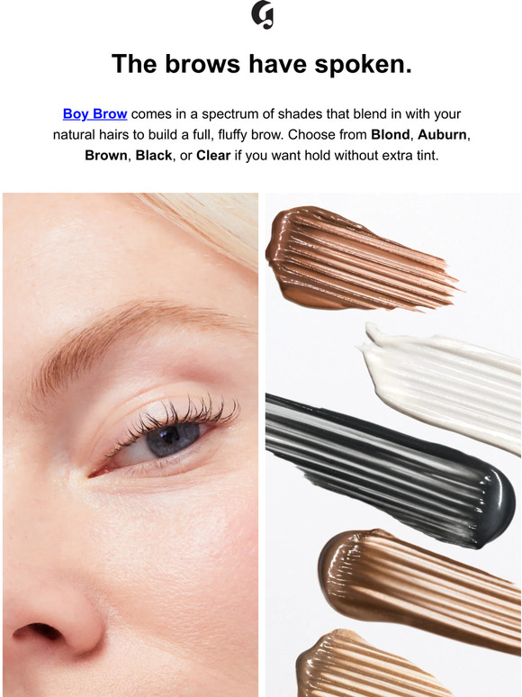 Glossier: Boy Brow for every brow | Milled