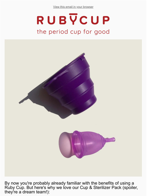 Ruby Cup: Meet our Cup & Sterilizer Pack | Milled