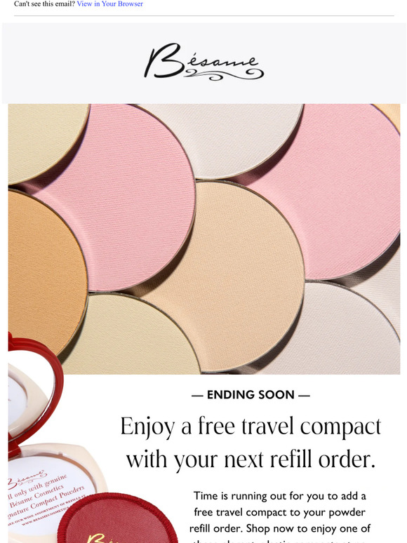 Besame Cosmetics: Order a Powder Refill & Enjoy a Free Compact | Milled
