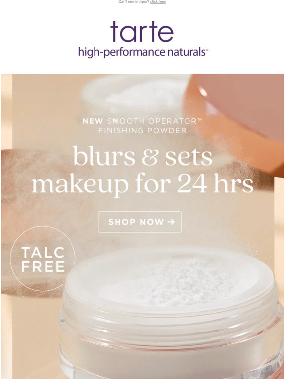 Tarte: NEW! smooth operator™ finishing powder | Milled