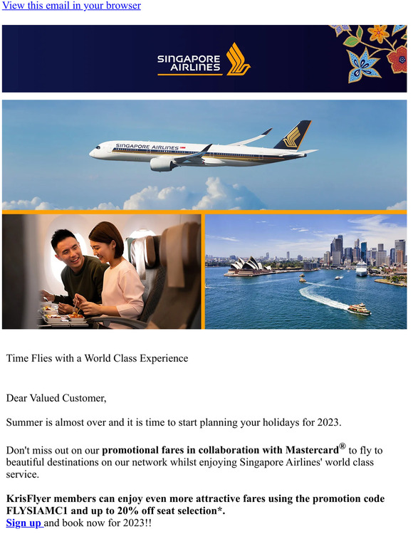 Singapore Airlines: Time flies with a world class experience | Milled