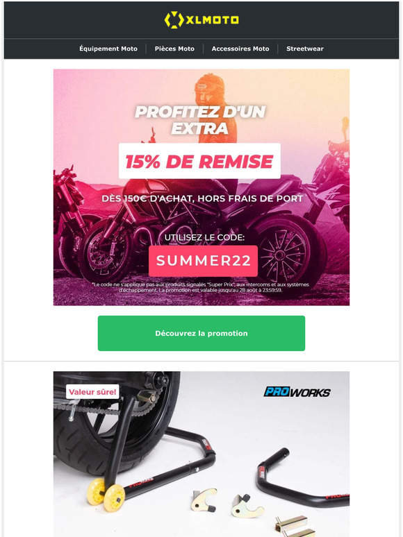 XLmoto: 👉 Saisissez notre code de réduction et économisez sur des ...