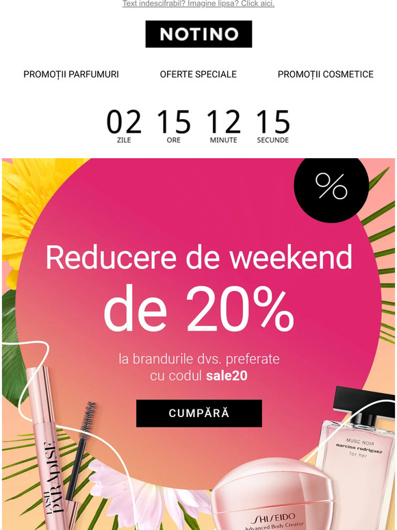 Notino: Reducere de weekend de 20% la brandurile de TOP | Shiseido, L ...