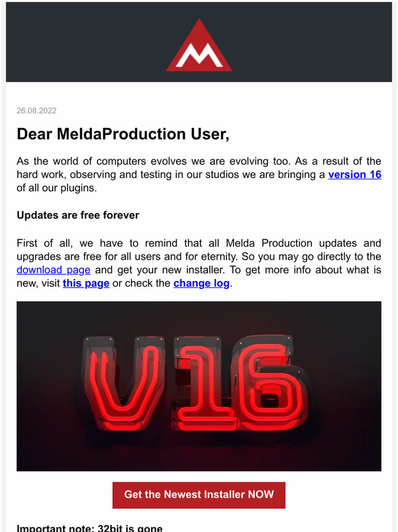 MeldaProduction INT: Introducing V16 of all MeldaPlugins - Get your FREE upgrade now | Milled