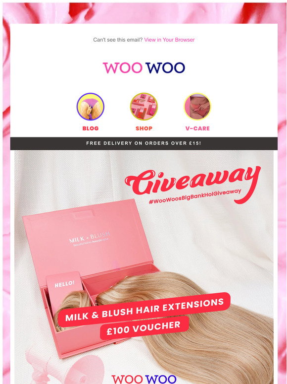 Woowoo: 💘Enter to win a £100 Hair Extension Voucher from Milk&Blush💘 ...