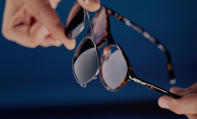 Persol: Persol clip-ons: enjoy two glasses in one. | Milled