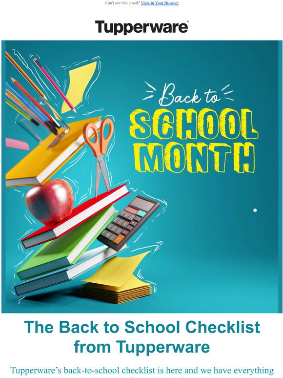 Tupperware: Back to School Checklist from Tupperware | Milled