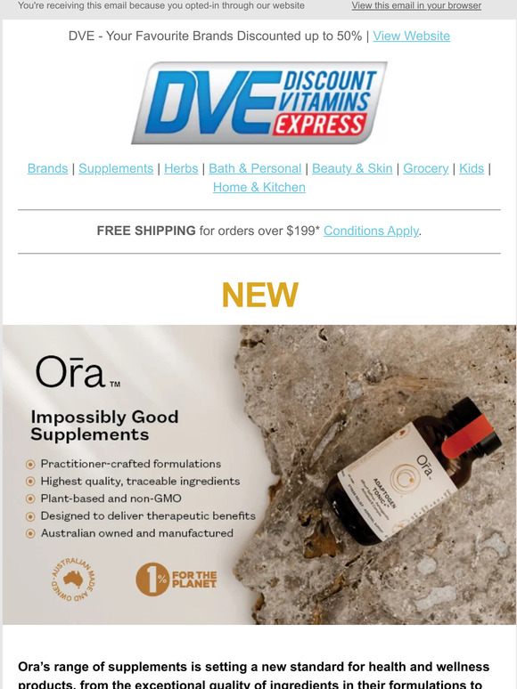 Discount Vitamins Express: Introducing the NEW Ora Health range. NOW AVAILABLE at Discount ...