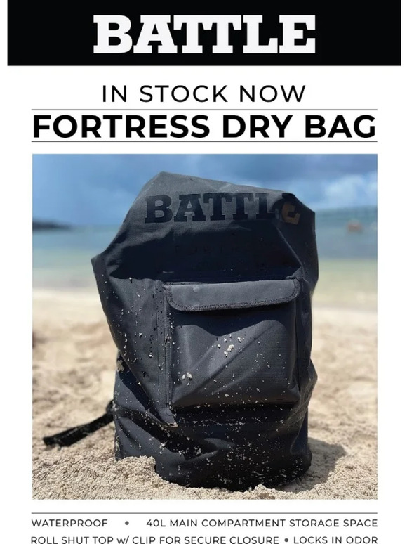 battle sports science: Introducing the Fortress Dry Bag! | Milled